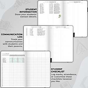Clever Fox Teacher Planner – School Year Planner with Calendars & Lesson Plans – Teacher Plan Book for Classroom & Homeschool Organization - Undated, A5 Size, Hardcover (Black)