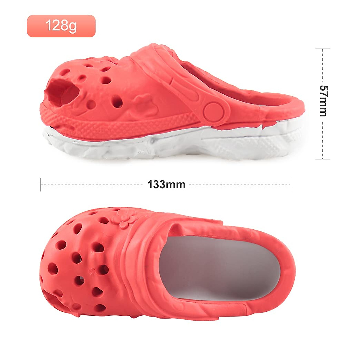 MONDOTOY Dog Chew Toys,Durable Rubber Slipper Toy for Puppy,Dog Tough Toys for Pet Training and Cleaning Teeth,Interactive Puppy Toys Aggressive Chewers Small Meduium Breed