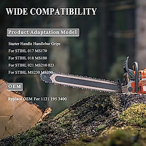 2Pcs Starter Handle Handlebar Grips Fit STIHL 017 MS170 018 MS180 021 MS210 023 MS230 MS250 Chainsaw Parts