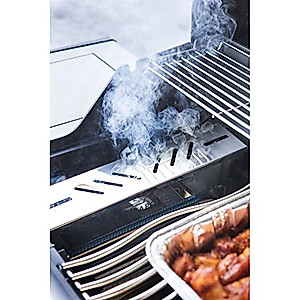 Napoleon Stainless Steel Smoker Box 67013 Add Smoky Flavor to BBQ, Easily Turn Gas Grill Into Smoker, Add Wood Chips or Chunks to Smoke Food on Barbecue 16.25 x 2.54 x 3.5