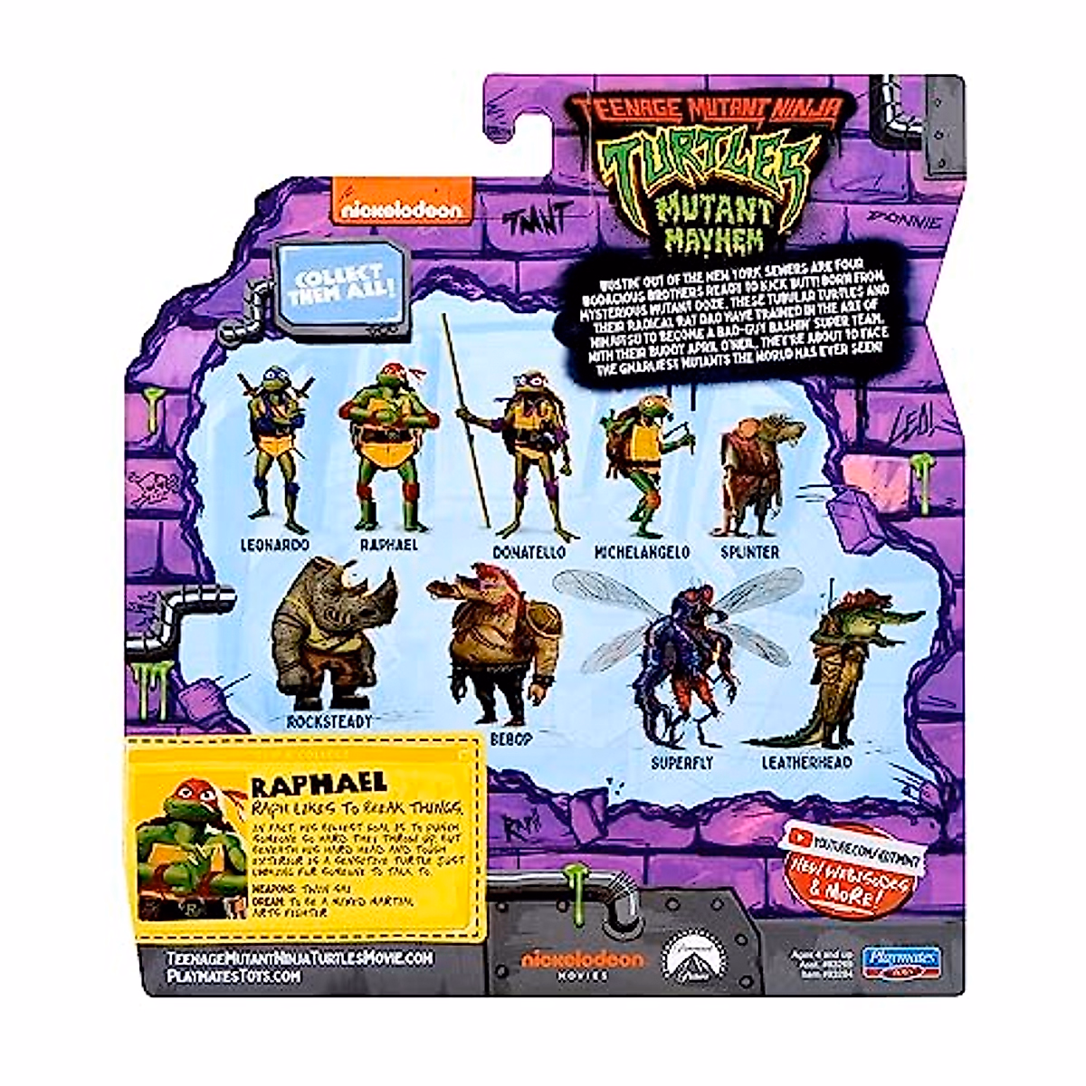 Teenage Mutant Ninja Turtles: Mutant Mayhem 4.6” Raphael Basic Action Figure by Playmates Toys