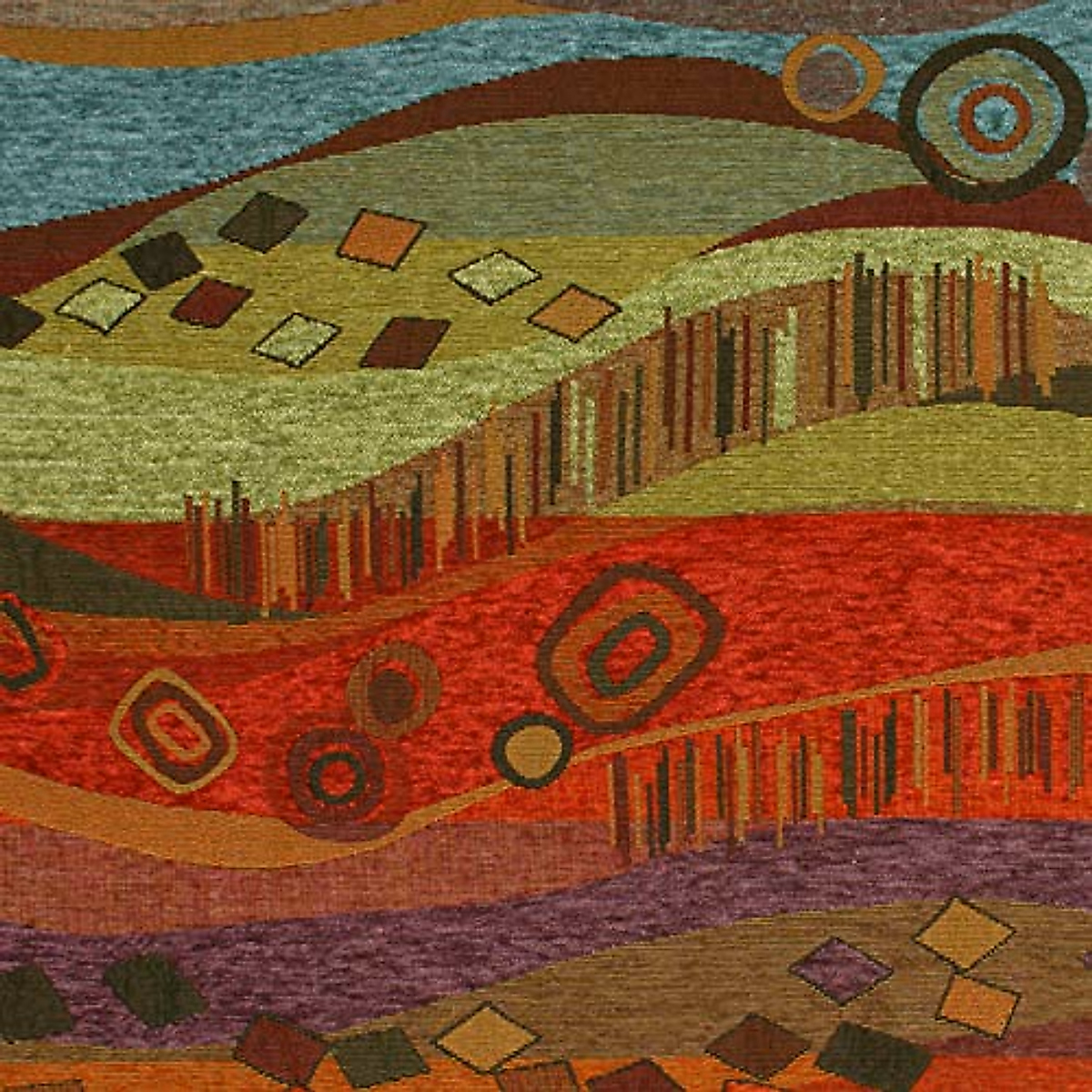 Danny K. Women's Tapestry Bag Shoulder Handbag, Large Zipper Purse Handmade in the USA (Wild Mango)