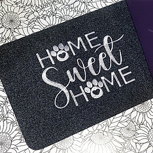 ffriidomm Home Sweet Home Door Mat Indoor Outdoor Rug Non Slip Rubber Backing Doormat Ultra Absord Mud for Front Door Dog Lover Owner Apartment Home Bedroom Porch Entrance