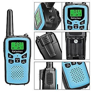 Walkie Talkies for Adults,Kalisnhon walkie talkies with 22 FRS Channels，walkie Talkie Long Range with Flashlight VOX LCD Display Two Way radios for Cycling Camping Hiking(2 Pack)
