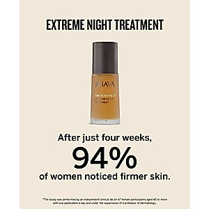 AHAVA Extreme Night Treatment - Exclusive Moisturizer, Neck & Chest Cream, Smoothes Skin & Reduces Wrinkles, Enriched with Patented Extreme Complex, Dead Sea Osmoter, Peptides & Resveratrol 1 Fl.Oz