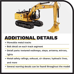 Diecast Masters 1:50 Caterpillar 320 GX Hydraulic Excavator | High Line Series Cat Trucks & Construction Equipment | 1:50 Scale Model Diecast Collectible Model 85674