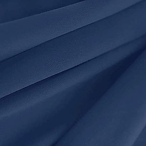 Texco Inc 60" Wide Solid Interlock Lining 100% Polyester Knit 2 Way Stretch/Apparel, Home/DIY Fabric, Party Decoration, Blue Berry 55 1 Yard