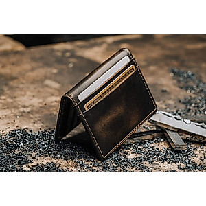 House of Jack Co. Slim Card Wallet | Bifold Credit Card Wallet For Men | Full Grain Cowhide | Minimalist Front Pocket Wallet | Mens Card Holder | Travel Wallet