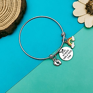 Rainbow Baby Bracelet New Mom Gifts Baby Announcement Jewelry Gifts Bangle Pregnancy Announcement Gifts Expecting New Mom Gift Mother to Be Gift Mother's Day Christmas Baby Shower Jewelry Gift