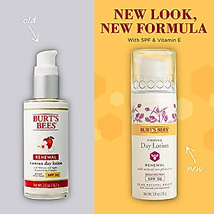 Burt's Bees Renewal Day Lotion SPF 30, Firming Face Lotion, 1.8 Ounces