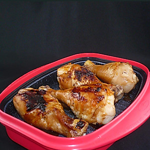 Microhearth Grill Pan for Microwave Cooking, Red