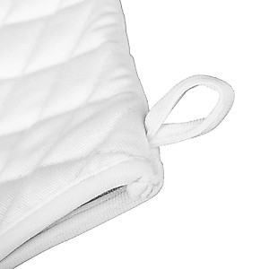 Oven Mitts with Pot Pads 2-Piece Set D20 Pattern D D Gamer Iridescent RPG Dice White Heat Resistant Non-Slip Gloves Holders Kitchen Set for Cooking Baking Grilling Microwave