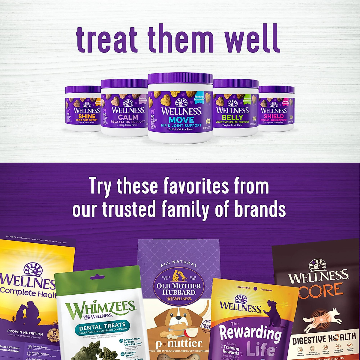 Wellness Tasty Cheese Flavored Soft Chews Calming Supplements for Dogs, 90 Count