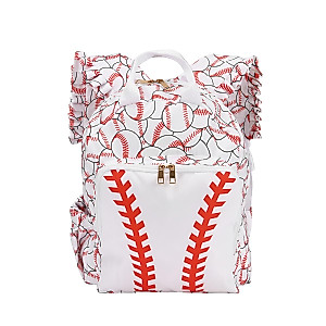 ONGLYP Kids Toddler Backpack for Preschool Lightweight Sports Travel Shoulders Backpack School Bag Bookbag for Girls Boys (Baseball)