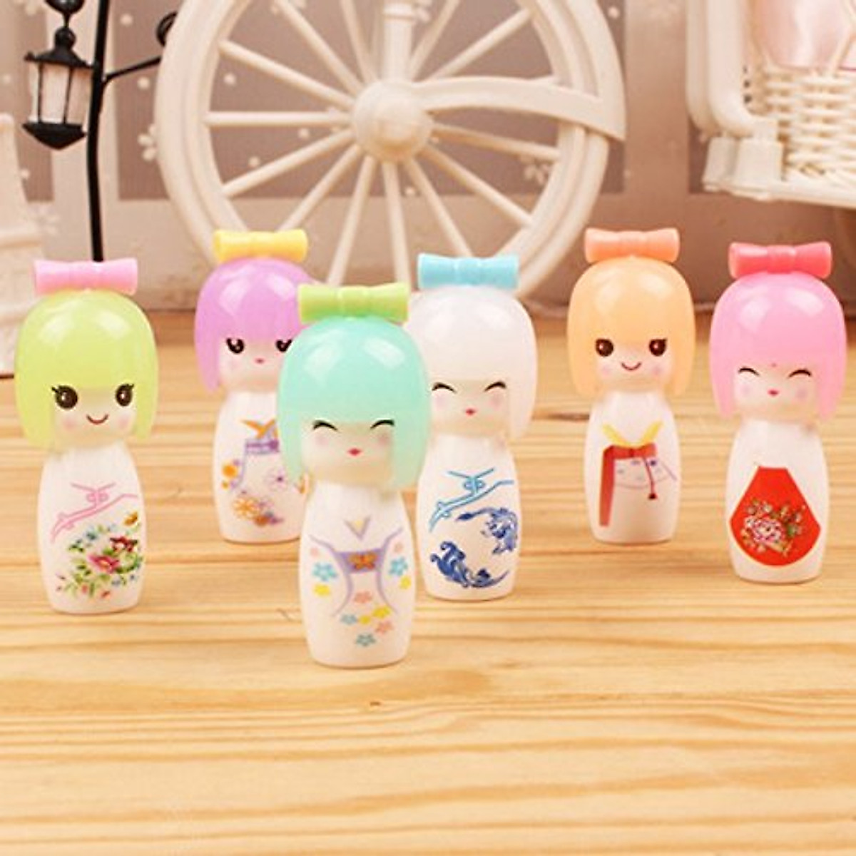 Vanvene 12pcs/lot Small Fresh Japanese Doll colored gel pens for writing cartoon 0.38mm black ink roll pen office school supplies