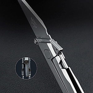 TITANER Raven Titanium EDC Folding Pocket Utility Knife - Box Cutter Suitable For Art Work, Outdoor, Hunting,Household tools (Stonewash)