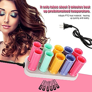 Travel Hot Rollers, Hot Rollers For Medium Hair Professional Electric Heated Roller Curling Roll Hair Tube Hair Styling Tool Compact Electric Hair Rollers