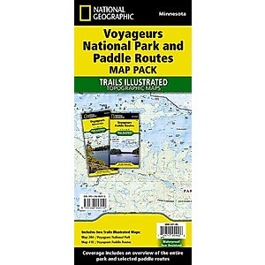 Voyageurs National Park and Paddle Routes [Map Pack Bundle] (National Geographic Trails Illustrated Map)