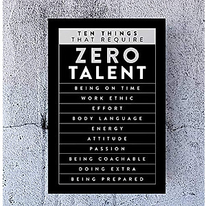 Business Wall Art, Office Motivational Sign With Easel Backer Stand, Inspirational Wall Art Decor 11''x17''