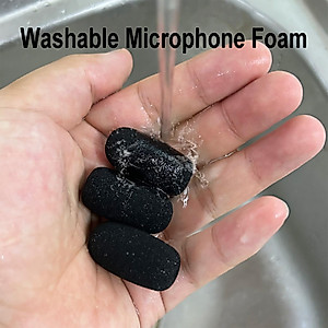 LEFXMOPHY Blue Parrott B250 Foam Replacement for BlueParrott B250 B350 B450 B550 C400 S450 Noise canceling Headset Microphone Pop Filter Windscreen Mic Cover, 3-Pack