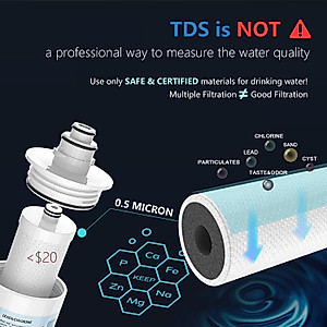 Frizzlife Under Sink Water Filter-NSF/ANSI 53&42 Certified Drinking Water Filtration System-0.5 Micron Removes Lead, Chlorine,Bad Taste & Odor, W/Dedicated Faucet