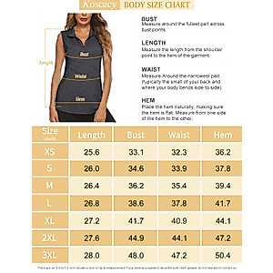 Koscacy Golf Shirts for Women,Sports Polo Athletic Zipper Tank Tops 1/4 Zip Sleeveless Tops Ladies Soft Surroundings Quick-Dry Exercise Outdoor Recreation Hiking Black Medium
