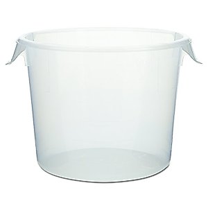 Rubbermaid Commercial Products Round Storage Containers, 6-Quart/.25-Gallon, Clear, High Temperature Range Food Organization for Wet/Dry Food in Kitchen/Restaurants/Cafeteria