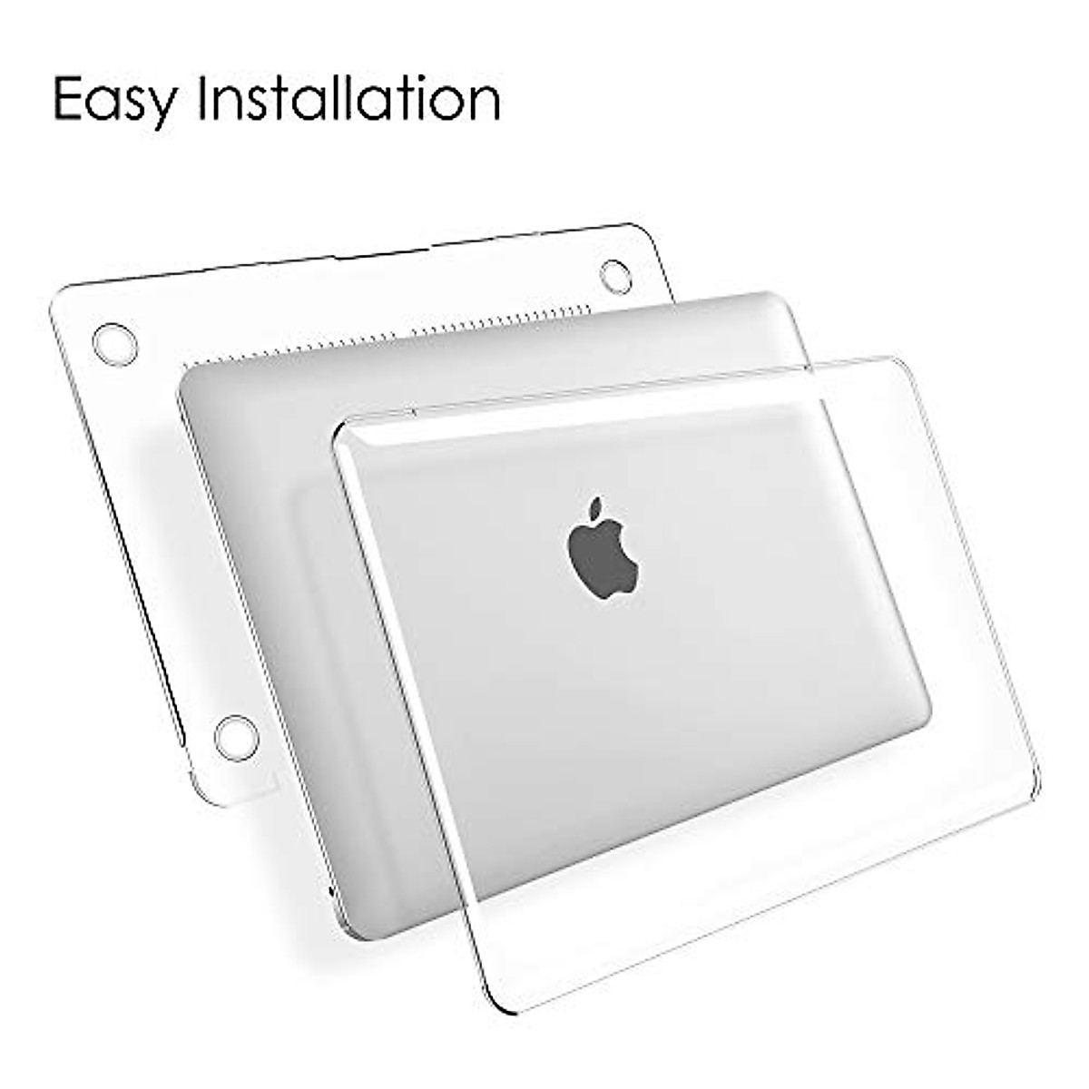 Fintie Case for MacBook Air 13 Inch A2337 (M1) / A2179 / A1932 (2021 2020 2019 2018 Release) - Snap On Hard Shell Case Cover for New MacBook Air 13 Retina Display with Touch ID, Crystal Clear