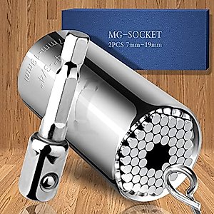 AOYOO Universal Socket Tools Gifts for Men Dad, Super Socket Set, Multi-Function Universal Socket Wrench Sets, Tools Gift for Men, DIY Handyman, Dad, Husband, Boyfriend, Women(7-19mm)