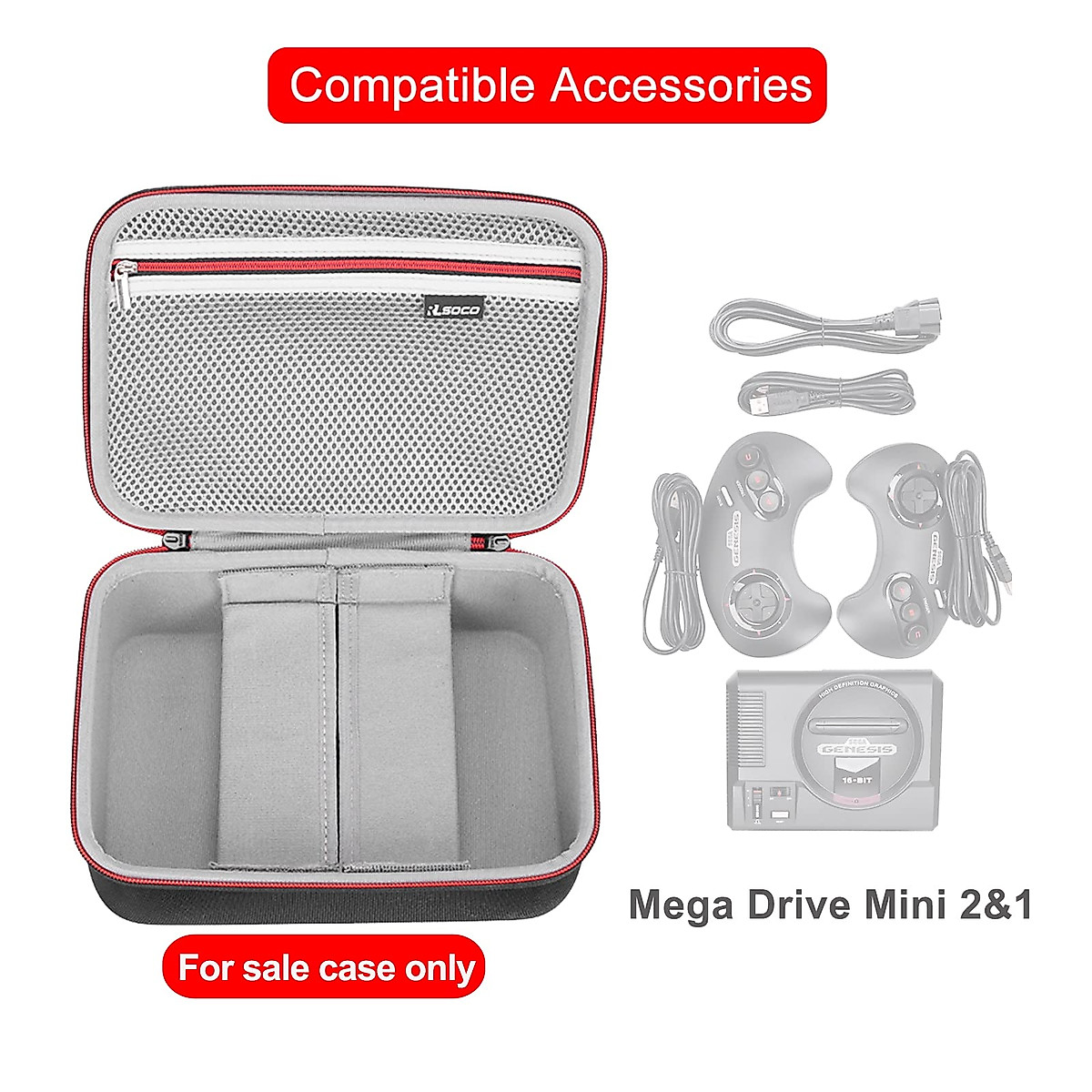 RLSOCO Carrying Case for Sega Genesis Mini 2/Genesis Mini