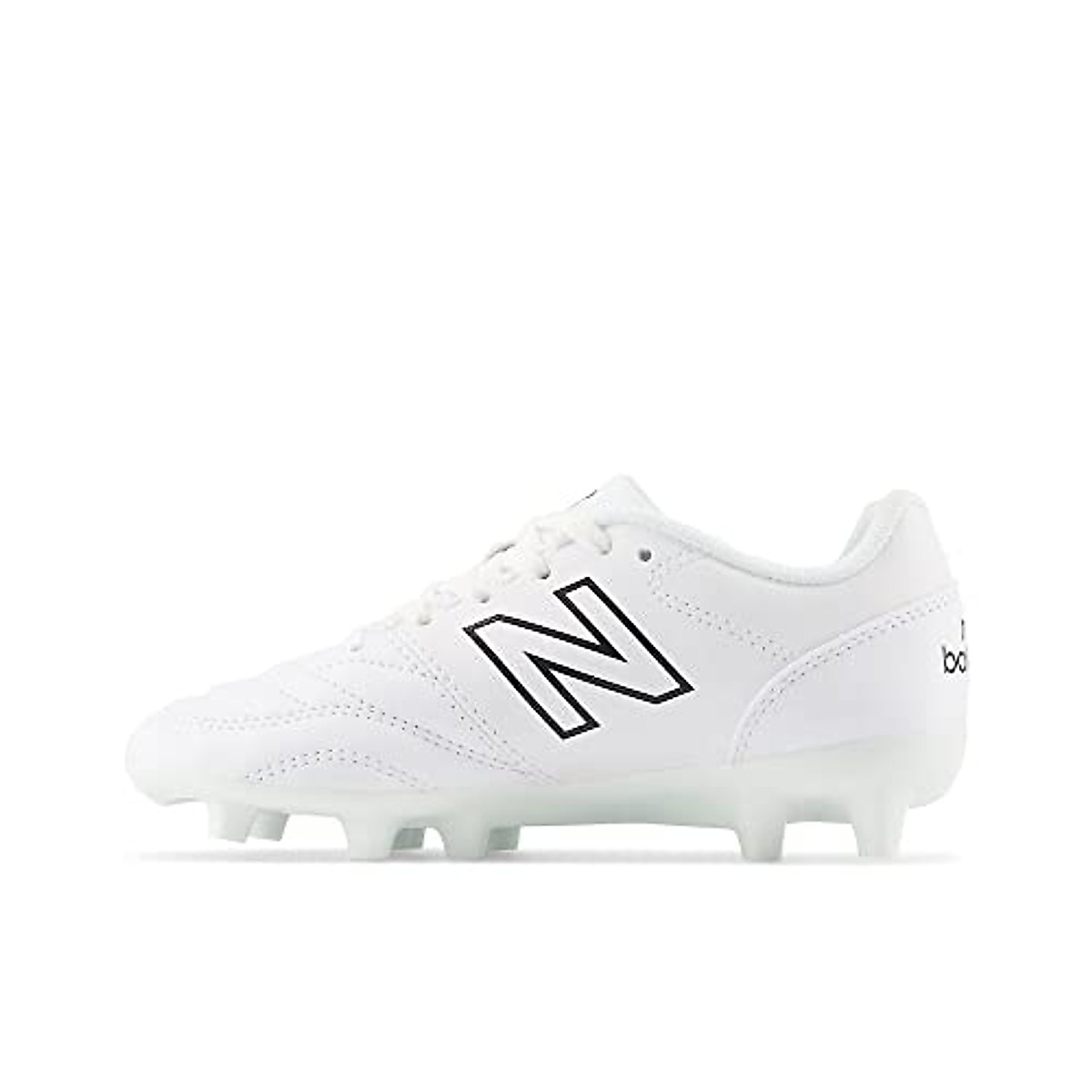 New Balance Boy's 442 V2 Academy FG Junior Soccer Shoe, White/Black, 2.5 Little Kid