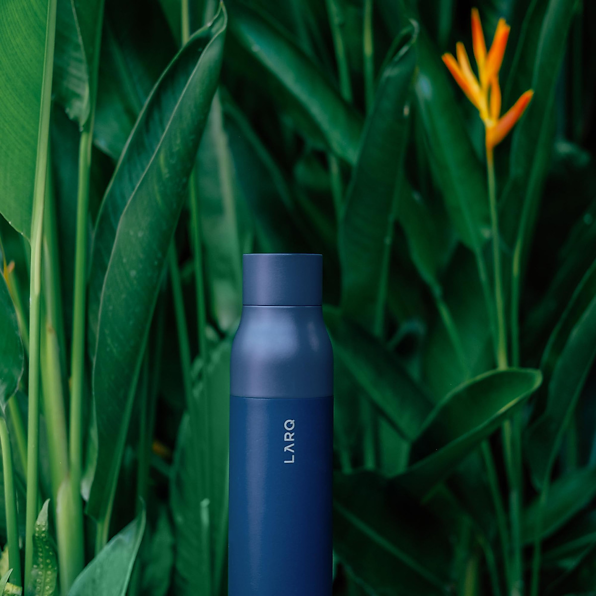 LARQ Bottle PureVis 17 oz - Self-Cleaning and Insulated Stainless Steel Water Bottle with UV Water Purifier and Award-winning Design | Reusable & Travel Friendly, Monaco Blue