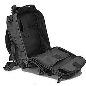 Hebetag Nylon Sling Bag Hiking Backpack for Men Women Travel Outdoor Tactical Military Camping Walking Mountain Climbing Crossbody Messenger Chest Shoulder Pack Casual Ruckpack