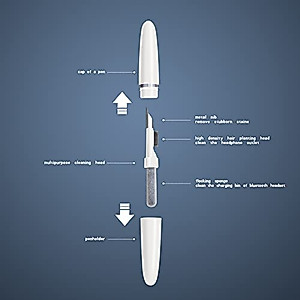 Cleaning Pen for Bluetooth Earbuds ,Cleaner Kit for Airpods Pro,Earbud Cleaning Kit,Multifunction Headphone Cleaning Brush Tool with Soft Brush Suitable for Headset,Keyboard, Phone and Camera Lens