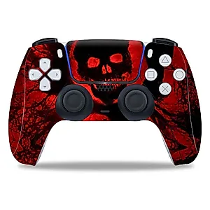 FOTTCZ Vinyl Skin for PS5 Digital/Disk Controller, Sticker Decorate and Protect Device Surface, Skull