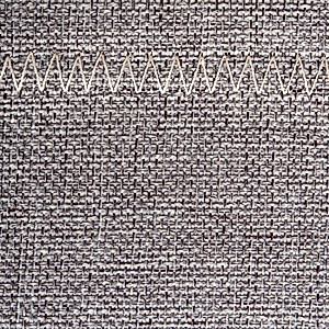 DII Variegated Trapezoid Storage Bin, Zig Zag Stitch, Gray, Small