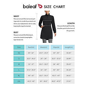 BALEAF Women's Fleece Dress Sweatshirt Tunic Long Quarter Zip Pullover Polar Winter Dress Cover Ups Pocket Black M