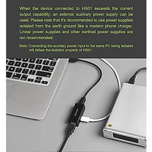 KGUSS Topping HS01 USB 2.0 High Speed Audio Isolator Compatible with PCM32bit 768kHz DSD512 withstands up to 1kVRMS
