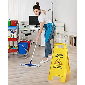 Galashield Wet Floor Sign 3 Pack 2-Sided Safety Yellow Warning Signs Commercial 26" Caution Wet Floor Signs