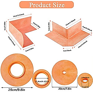 Weraher 8PCS Waterproofing Seal Kit for Shower,Inside Outside Corner Seals,Pipe Seal,Mixing Valve Seal Waterproofing Corner Shower Seamless Membrane Polyethylene Corner for Bathtub and Steam Room