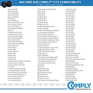 Comply Foam 400 Series Replacement Ear Tips for Bose Quiet Comfort 20, Sennheiser IE 300, Campfire Audio, 7Hertz, NuraLoop & More | Ultimate Comfort | Unshakeable Fit|TechDefender | Small, 3 Pairs