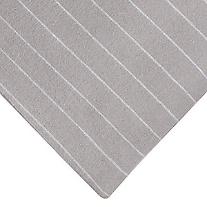 Amazon Brand – Pinzon 160-Gram Pinstripe Flannel Cotton Duvet Cover, Twin, Grey Pinstripe