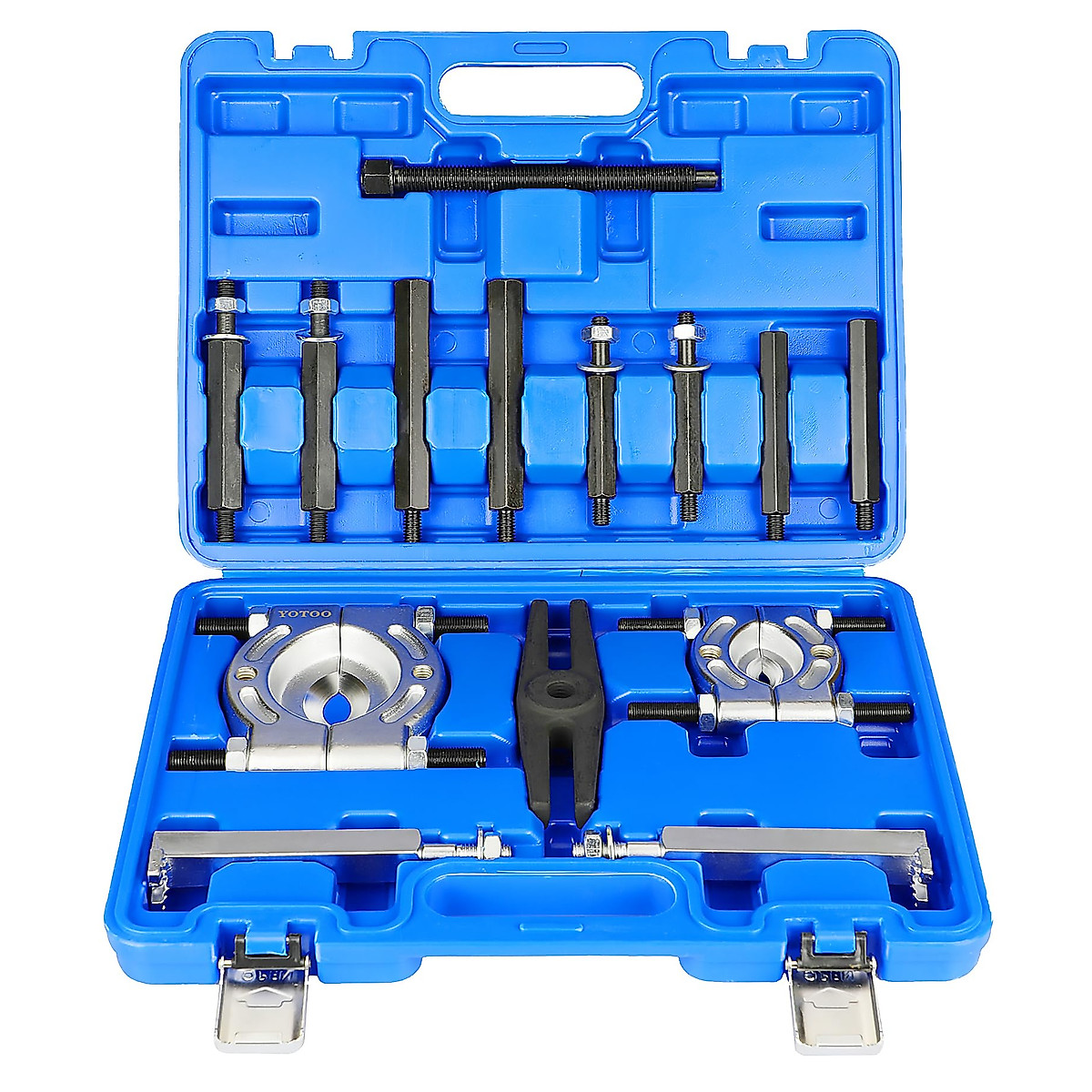 YOTOO Bearing Puller Set, 5 Ton Capacity Bearing Separator Kit with 2" and 3" Jaws, Wheel Hub Axle Puller Set, Heavy Duty Bearing Splitter Tool Kit with Case, Blue