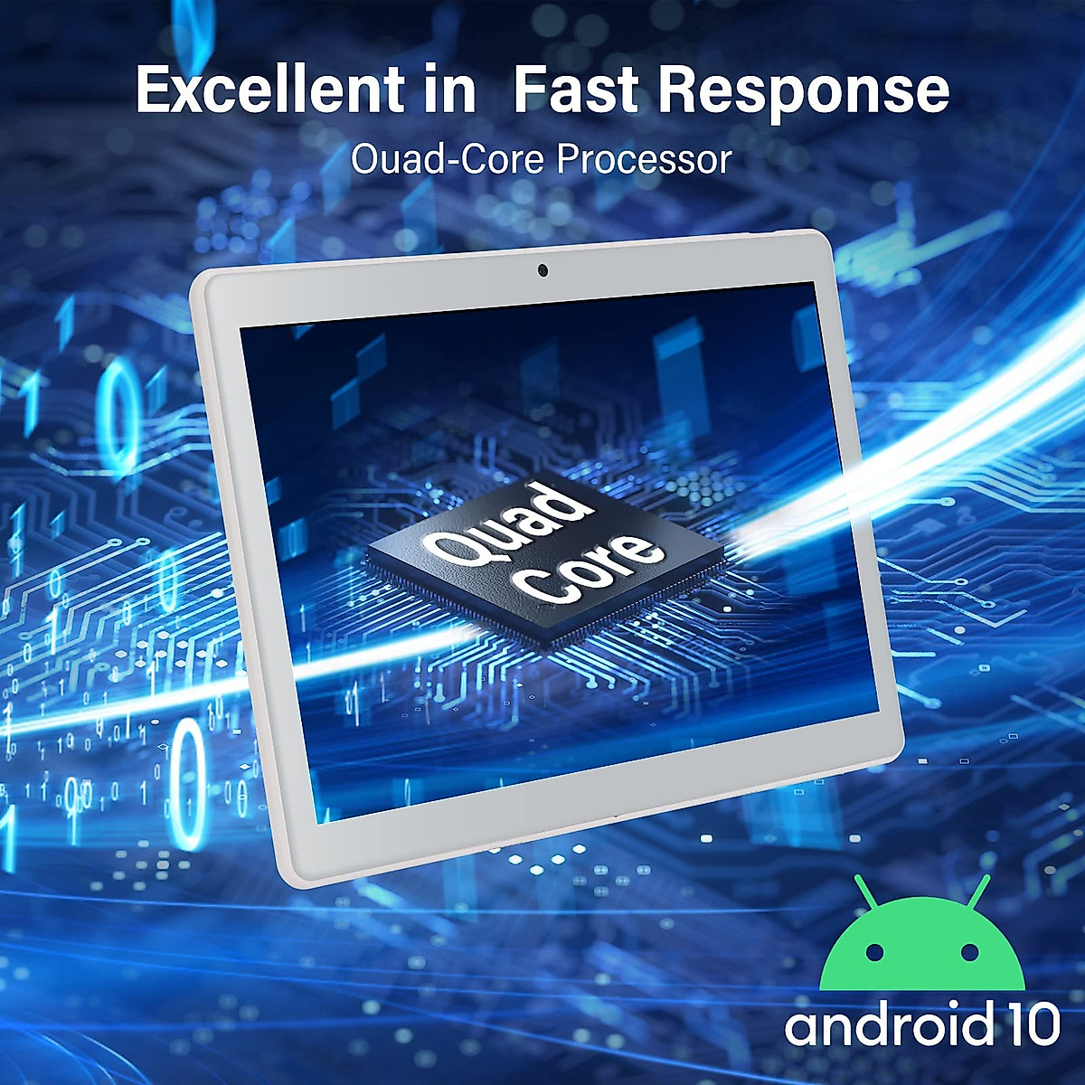 Tablet 10.1 Inch, Android 10.0 Tablets,2GB RAM 32 ROM, Dual 4G Cellular, 2MP+5MP Camera, Octa-Core Processor, WiFi, GPS, Bluetooth, Tablet PC 5000mAh Battery