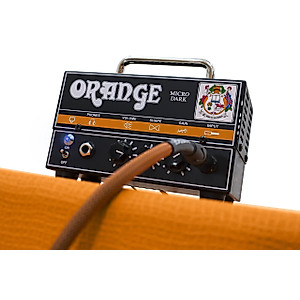 Orange MD20 Micro Dark 20-Watt Mini Guitar Amplifier Head Bundle with Instrument Cable and Austin Bazaar Polishing Cloth