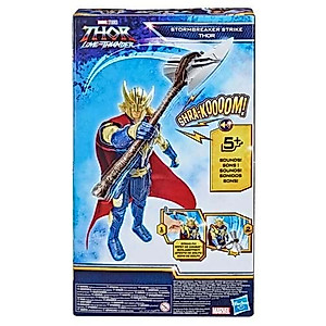 Marvel Studios’ Thor: Love and Thunder Stormbreaker Strike Thor Toy, 12-Inch-Scale Electronic Action Figure, Toys for Kids Ages 4 and Up