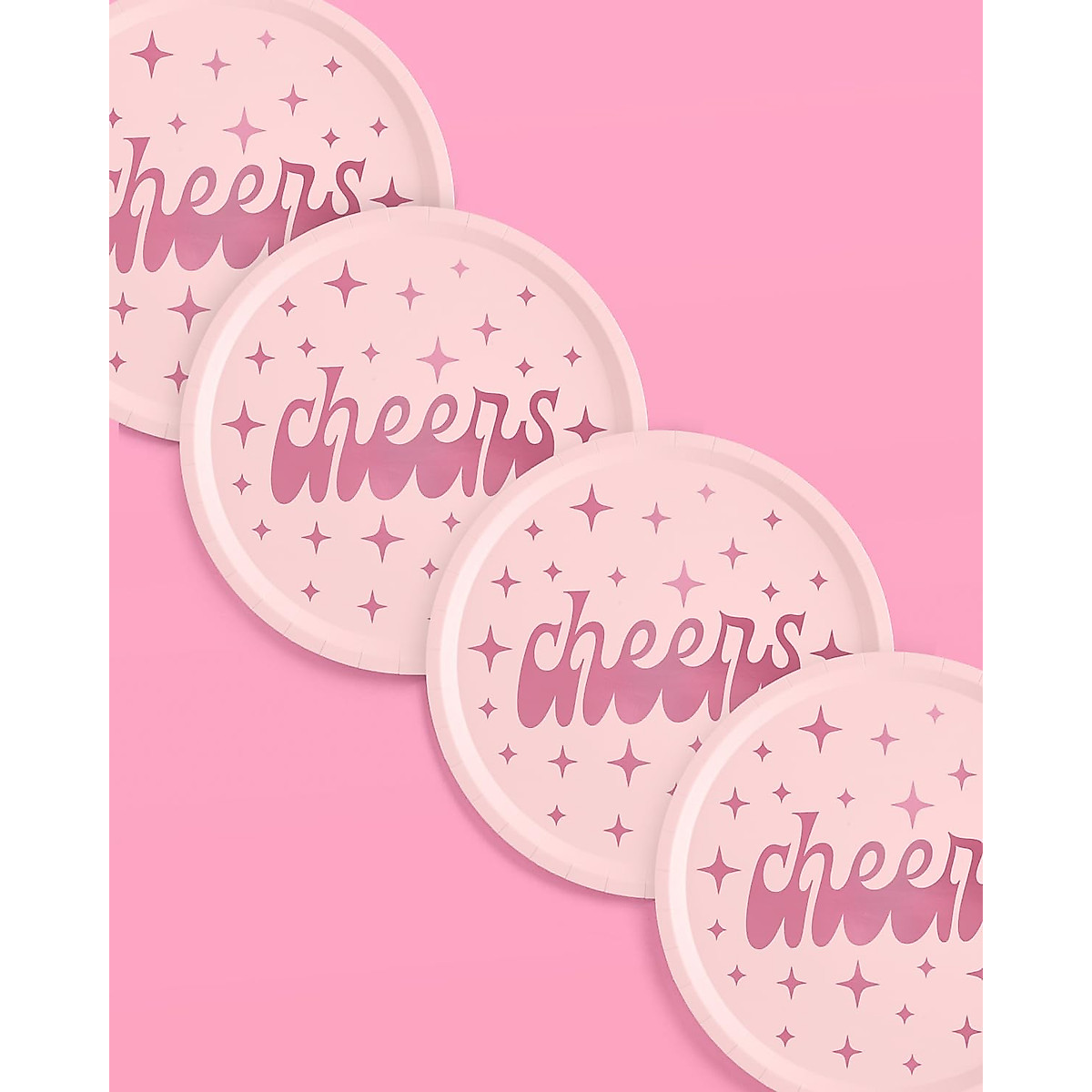 xo, Fetti Cheers Plates - 25 pcs | Bachelorette Party Decorations, Birthday Party Decor, Baby Shower Supplies, Bridal Tableware