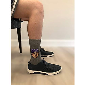 Balanced Co. Prison Mike Dress Socks Michael Scott Funny Socks Crazy Socks Casual Cotton Crew Socks (Gray)