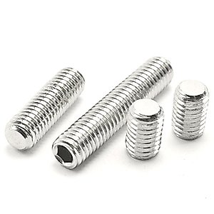 #2-56 UNC Flat Point Set Screws Hex Socket Grub Screws Pack of 100-Pieces (#2-56 x 3/16")