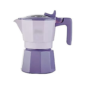Coffee Makers Espresso Machine (2 Cups) Clear Top, Double Valve Moka Pot, Hand Brewed Coffee Pot, Coffee Percolator (Color : Purple, Size : 90ML)